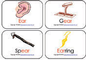 Diphthong Mini Flashcards | Diphthong Phonics Flash Cards for Kindergarten