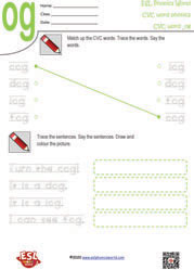 CVC Worksheets for Kindergarten | ESL Phonics World
