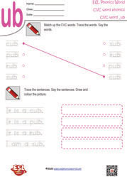 CVC Worksheets for Kindergarten | ESL Phonics World