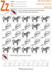 Hidden Letter Worksheets | ESL Phonics World