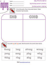 Ng Ending Worksheets | ESL Phonics World